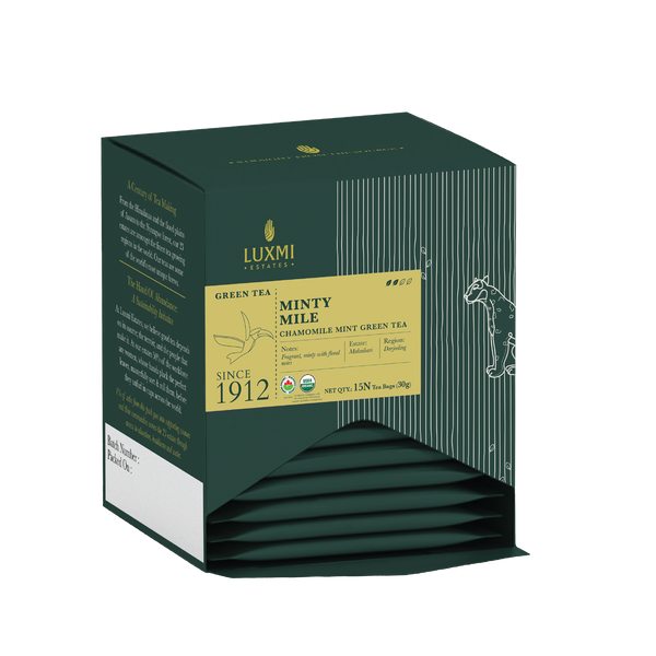 Buy Organic Minty Mile Tea Bags – Soothing Green Tea – Luxmi Estates