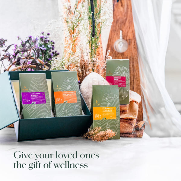 Organic Assorted Variety Herbal Tea Gift Set - All Day Wellness Gift ...