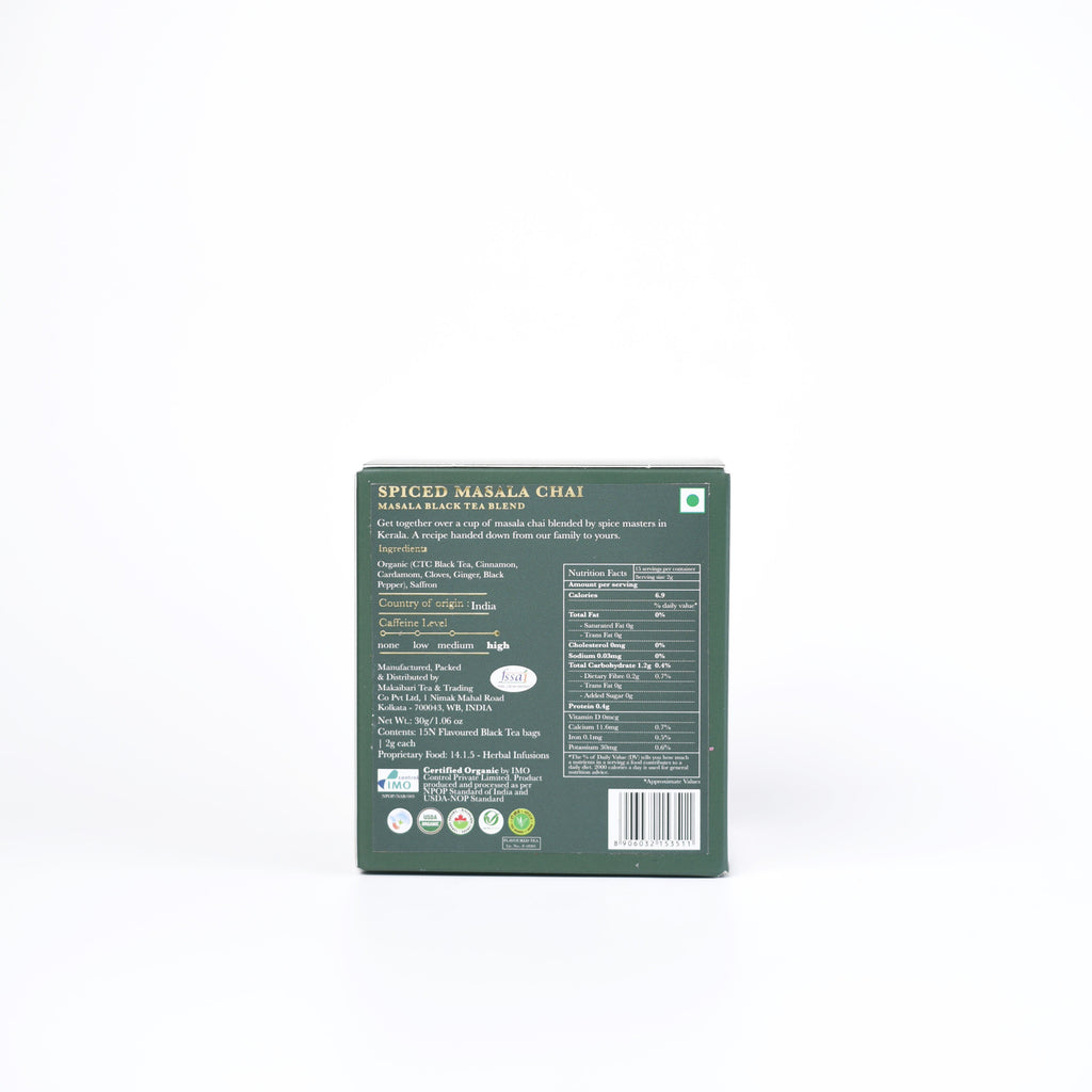 Organic Chai Adda-Barie | 15 Tea Bags | Organic Masala Chai – Luxmi Estates